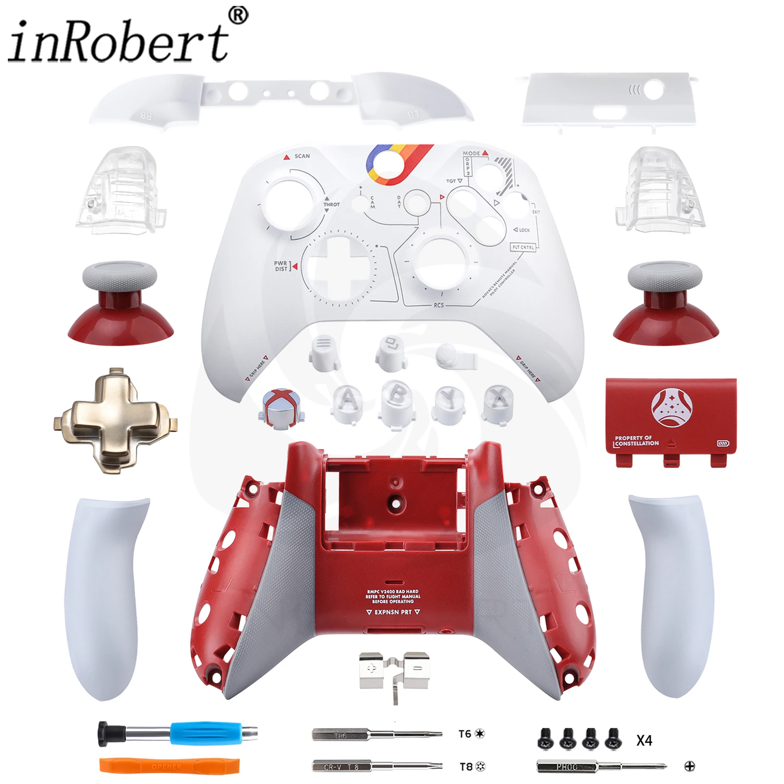 inRobert-for-Xbox-One-S-X-Controller-Star-Housing-Shell-Case-Faceplate ...