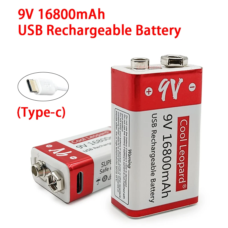 2023-9V-16800mAh-li-ion-Rechargeable-Micro-USB-Batteries-9V-Lithium-For ...