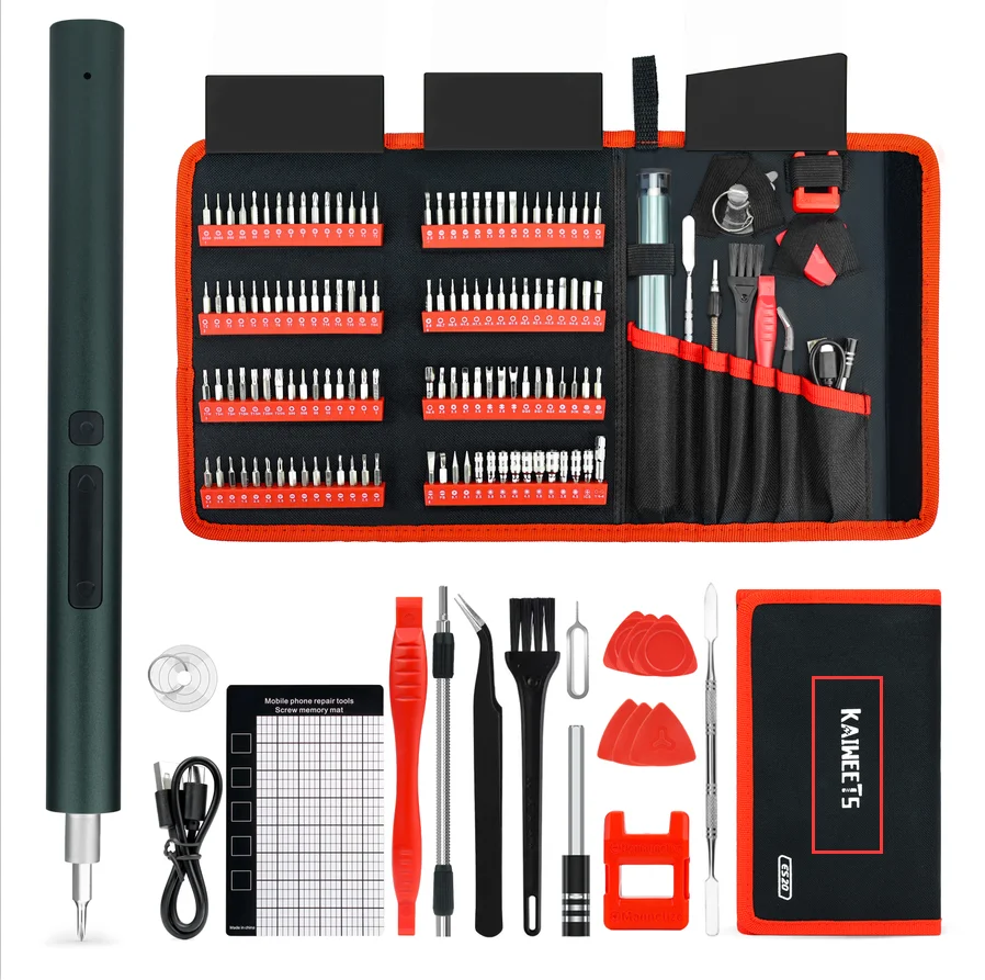 137 in 1 Precise Electric Screwdriver Set with 120 Bits, 2 Gears Torque ...