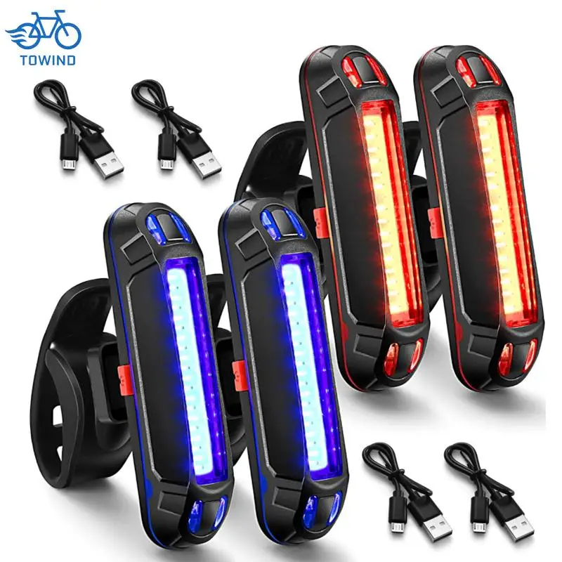 Bicycle Rear Light Waterproof USB Rechargeable LED Safety Warning Lamp Bike Flashing Accessories ...