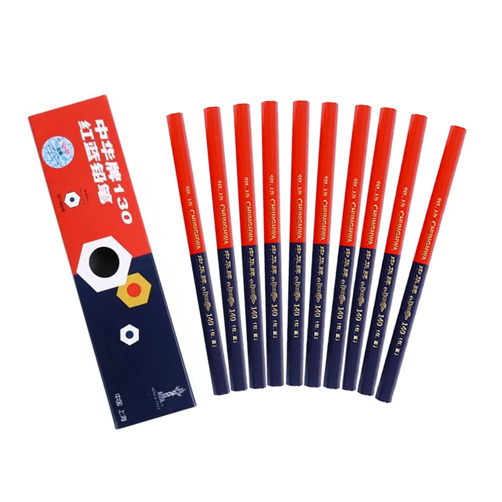 10Pcs-Pencil-Set-Red-Blue-Double-Ended-Medical-Science-Laboratory ...