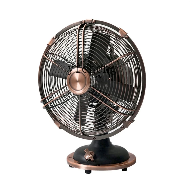 ZC-Retro-8-Inch-Desk-Fan-Antique-Nostalgic-Pure-Copper-Movement-Metal ...