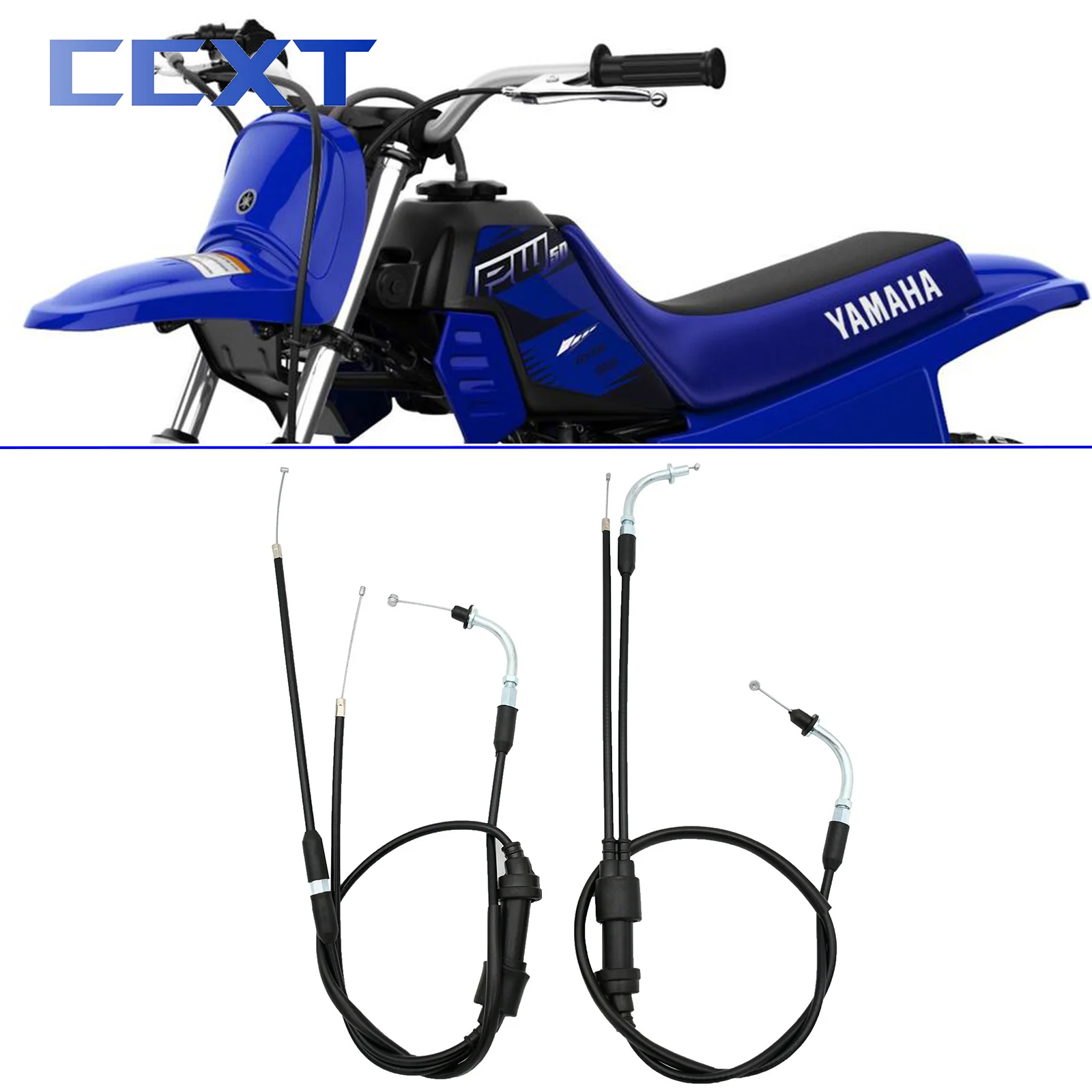 Motorcycle-Throttle-Cable-Assembly-For-Yamaha-PY50-Peewee-50-1981-2015 ...
