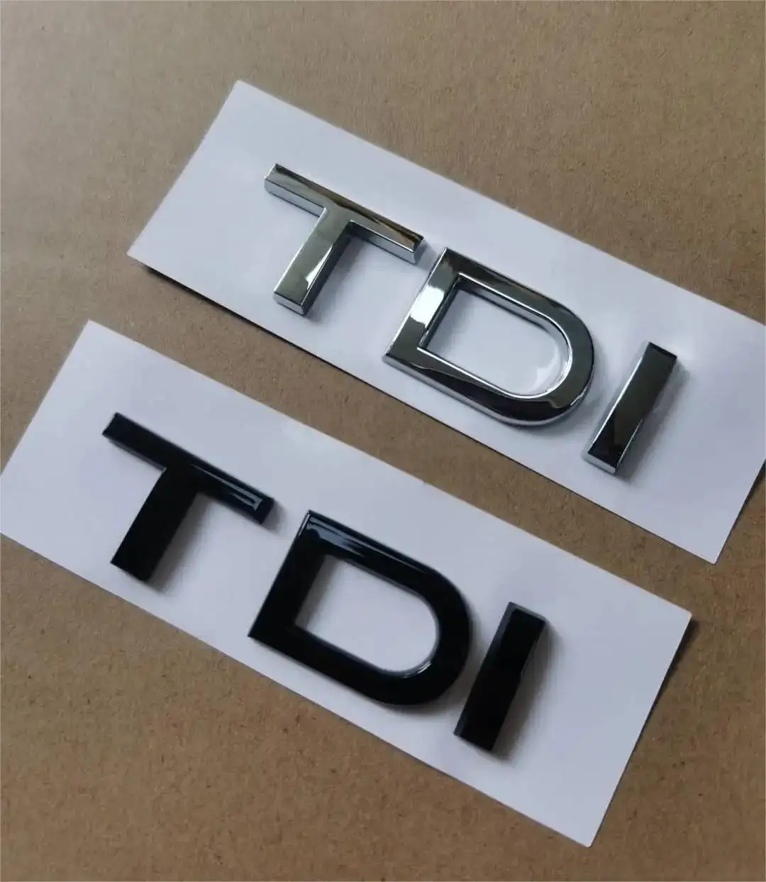 5X-Chrome-glossy-black-ABS-TDI-car-rear-Emblem-sticker-for-A1-A3-A4-A5 ...