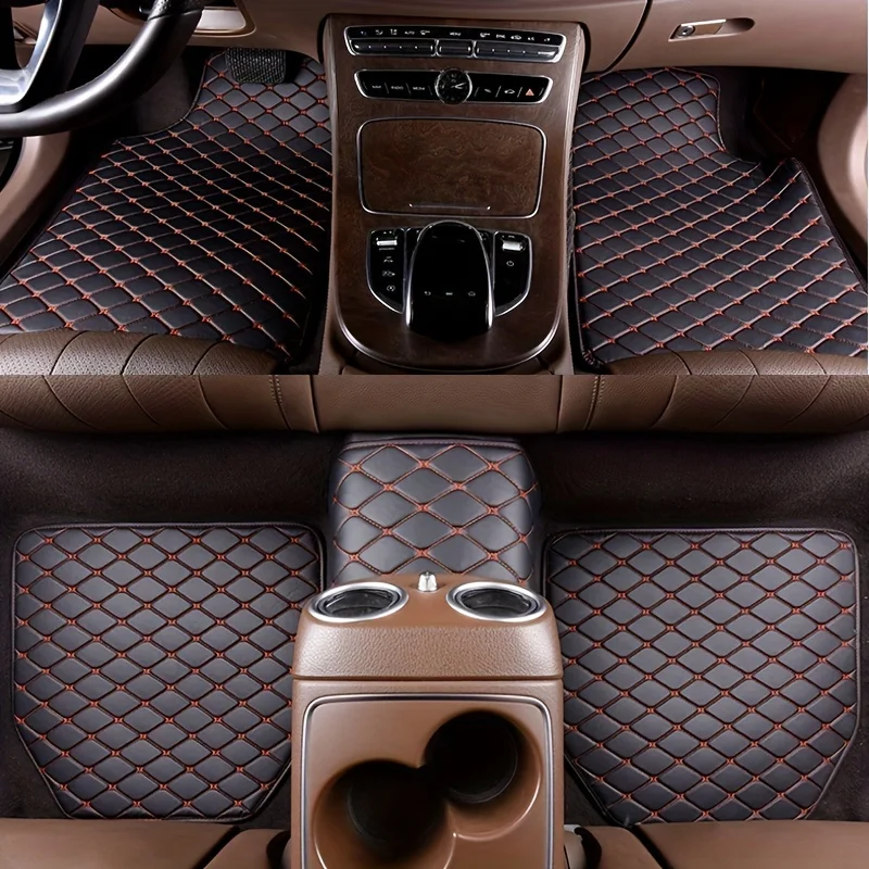 5Pcs-Universal-Car-Floor-Mats-PU-Leather-Waterproof-Dust-Proof-Auto ...
