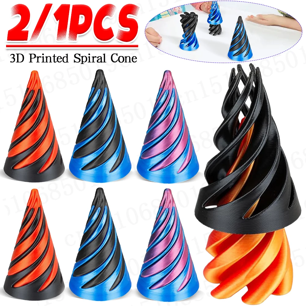 3D-Printed-Spiral-Cone-Toy-Fidget-Toy-Impossible-Pyramid-Passthrough ...