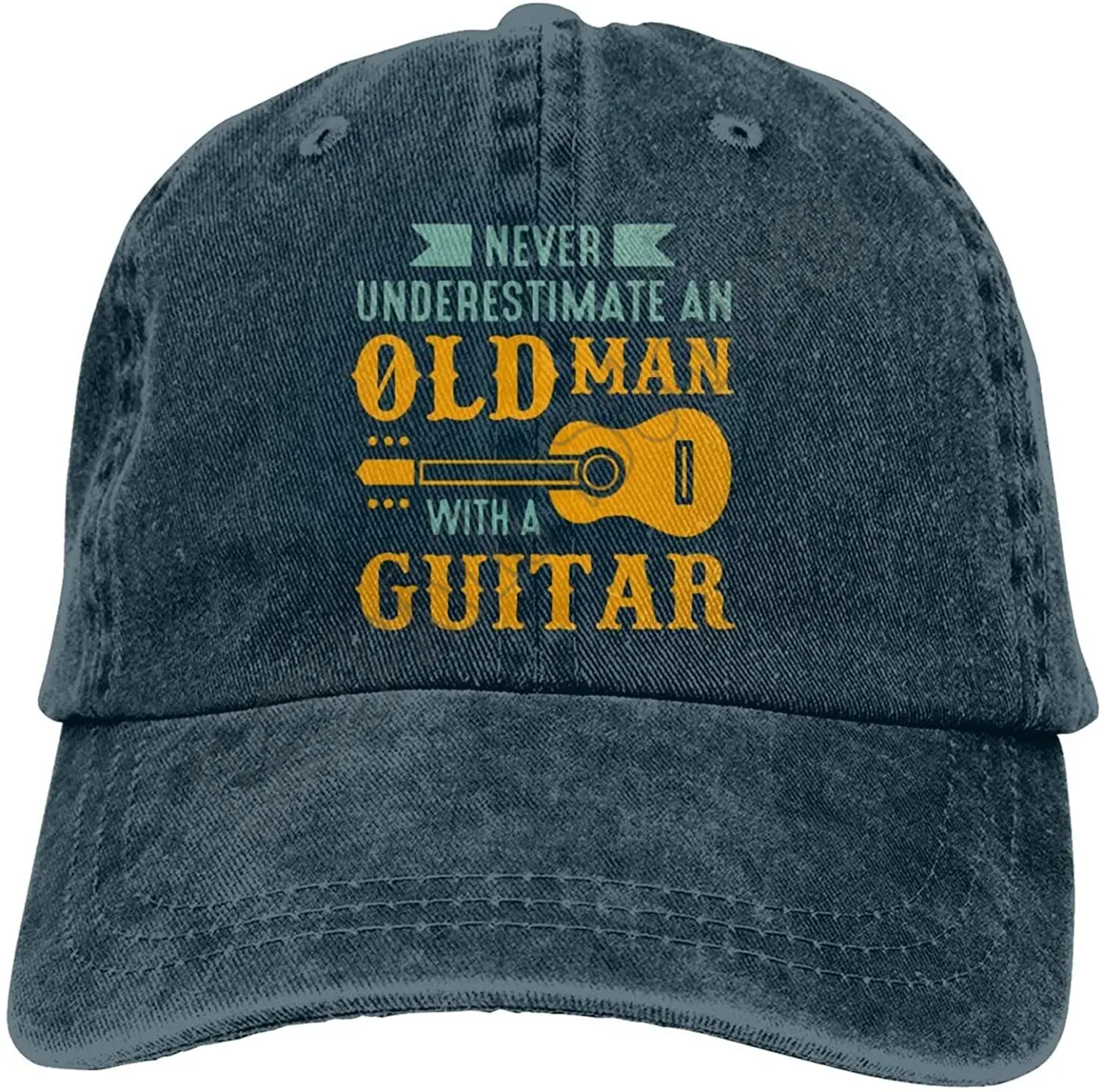 Baseball Cap Guitar | Old Man Baseball Cap | Guitar Trucker Hat | Denim ...