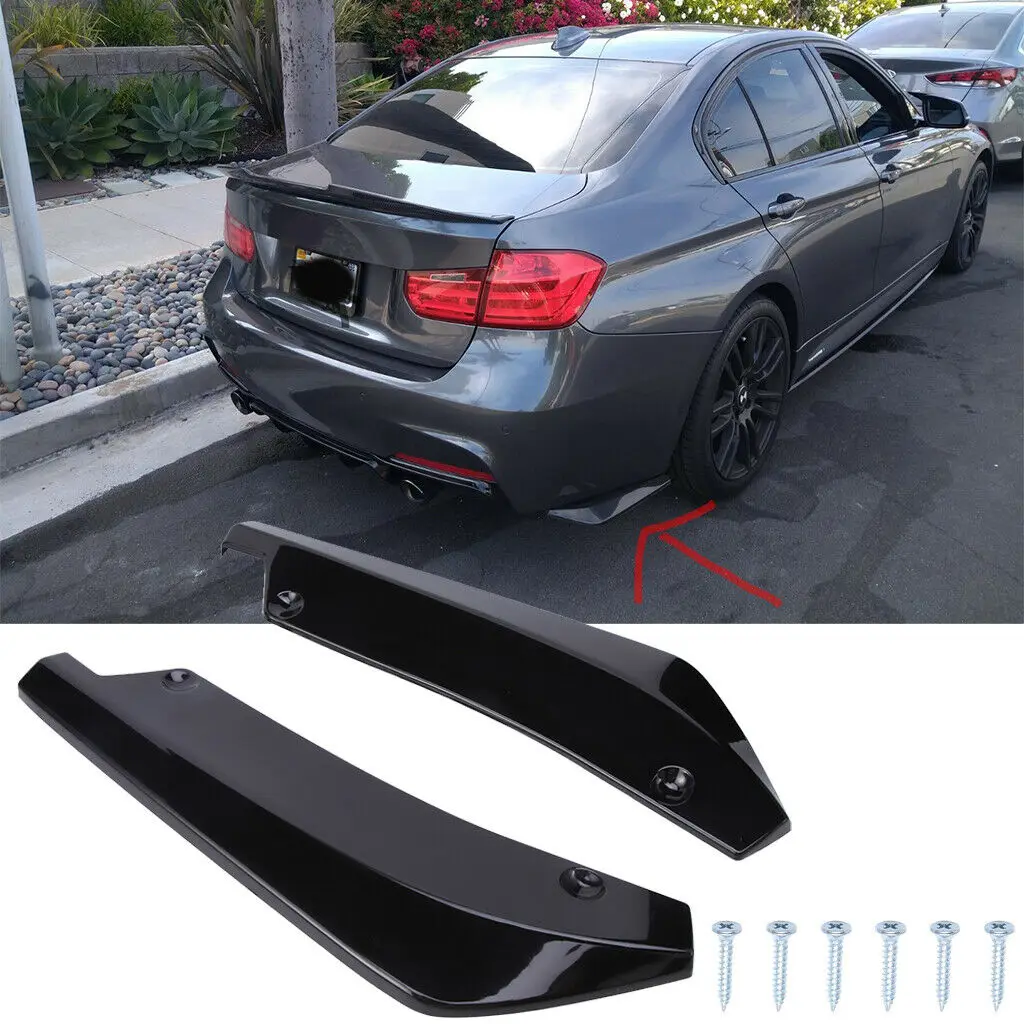 2PCS-Set-Rear-Bumper-Lip-Diffuser-Splitter-Canard-Spoiler-Body-Kit ...