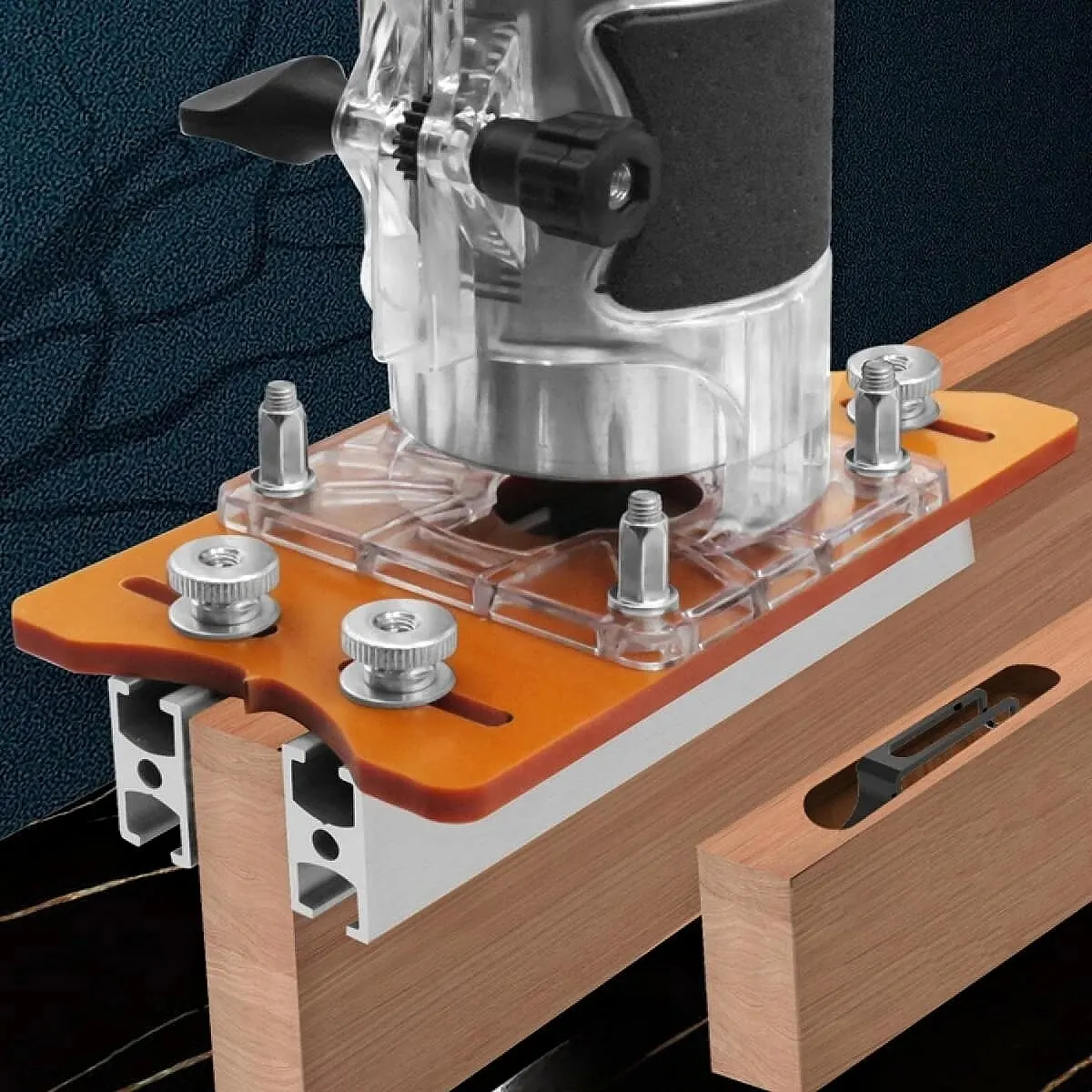 Woodworking 2 In 1 Slotting Bracket,Invisible Fasteners Slotting Guide ...