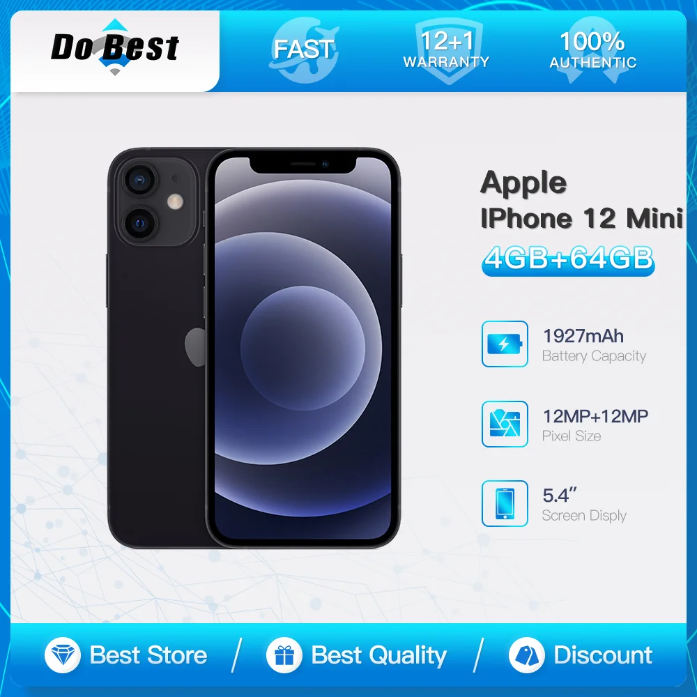 Original-Used-unlock-Apple-iPhone-12-mini-5G-Hexa-core-A14-IOS-64-128 ...