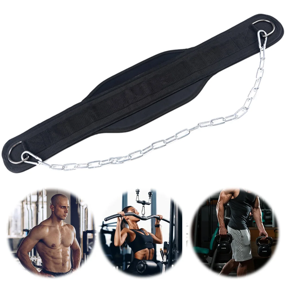 Pull-up Belt Weighted Dip Belt with Chain Neoprene Dipping Belt ...