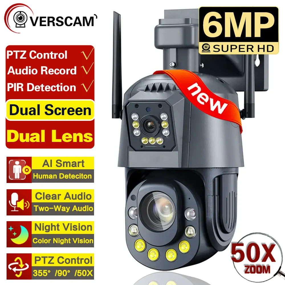 4K-8MP-Wifi-PTZ-IP-Camera-50X-Zoom-Outdoor-Dual-Lens-Dual-Screen ...