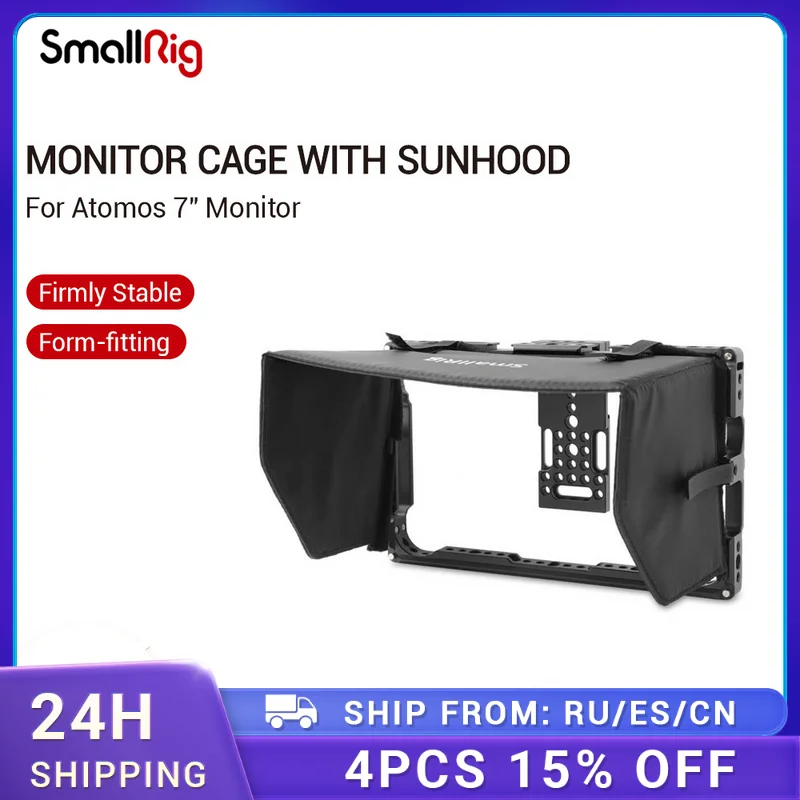 SmallRig Monitor Cage with Sun Hood Shade for ATOMOS Shogun Inferno ...