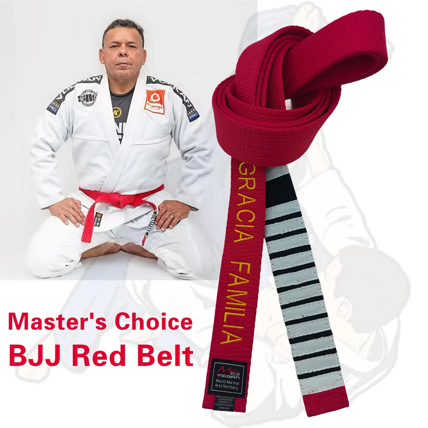 Brazilian Jiu-Jitsu red Belt BJJ Grand Master ten Dans A0 A1 A2 A3 A4 ...