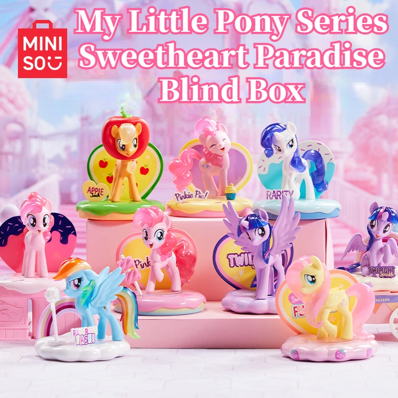 MINISO-figuras-de-My-Little-Pony-para-ni-os-caja-ciega-de-dibujos ...