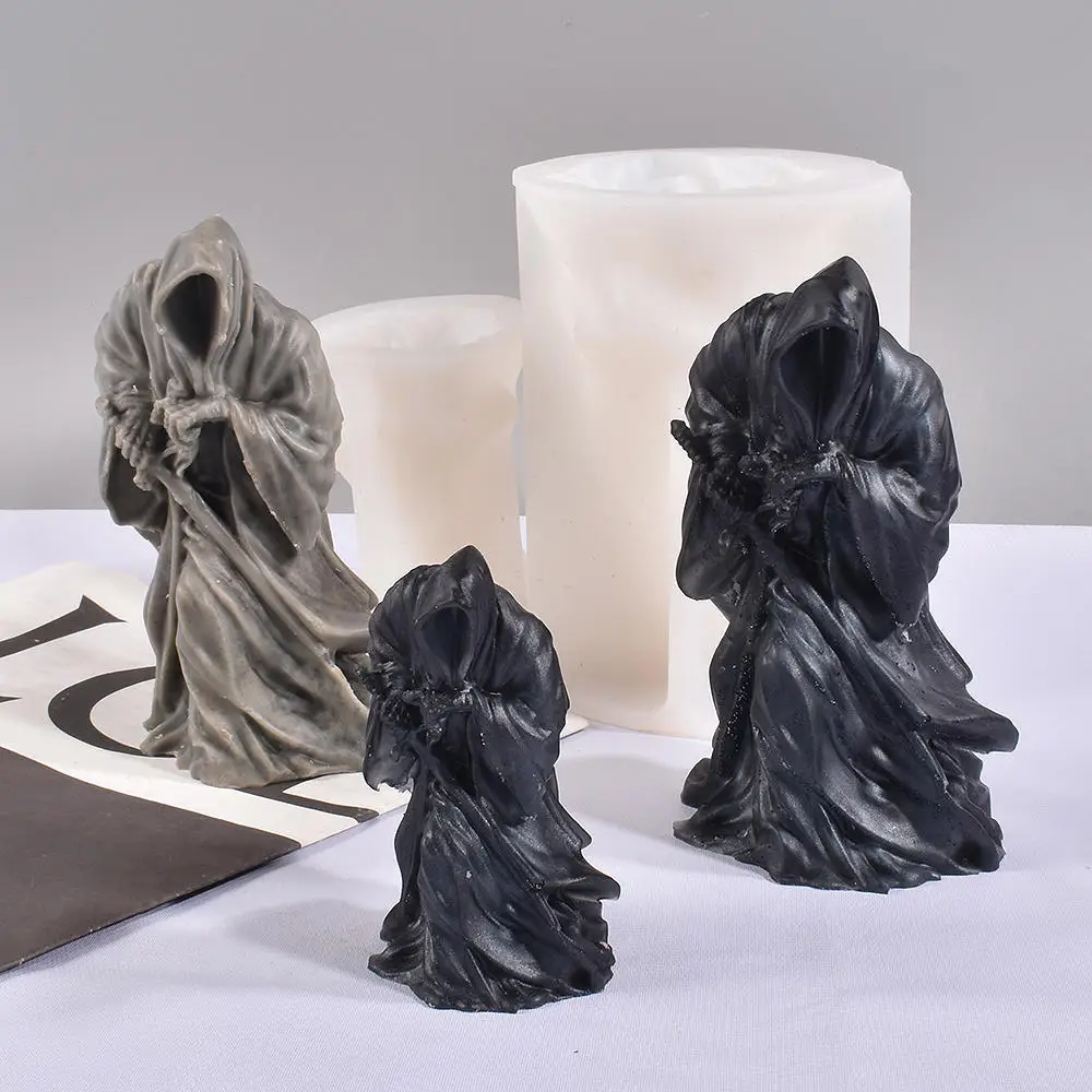 Molde-de-silicona-de-Dios-de-la-muerte-de-Robed-negro-3d-adornos-de ...