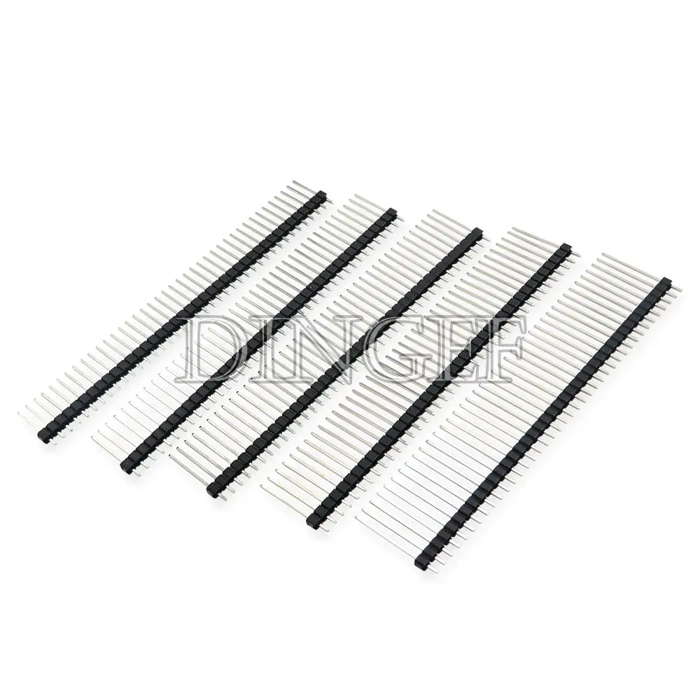 5PCS-40PIN-2-54mm-Single-Row-Male-Connector-PCB-Board-Pin-Header-Long ...