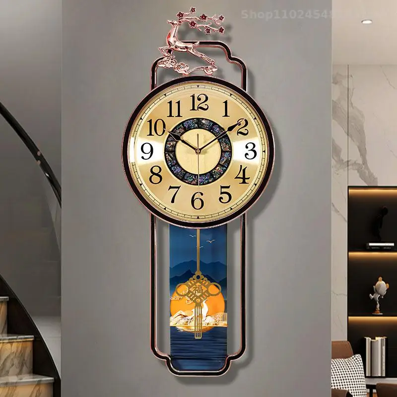 New-Chinese-Style-Light-Luxury-Wall-Clock-For-Living-Room-Home-Fashion ...