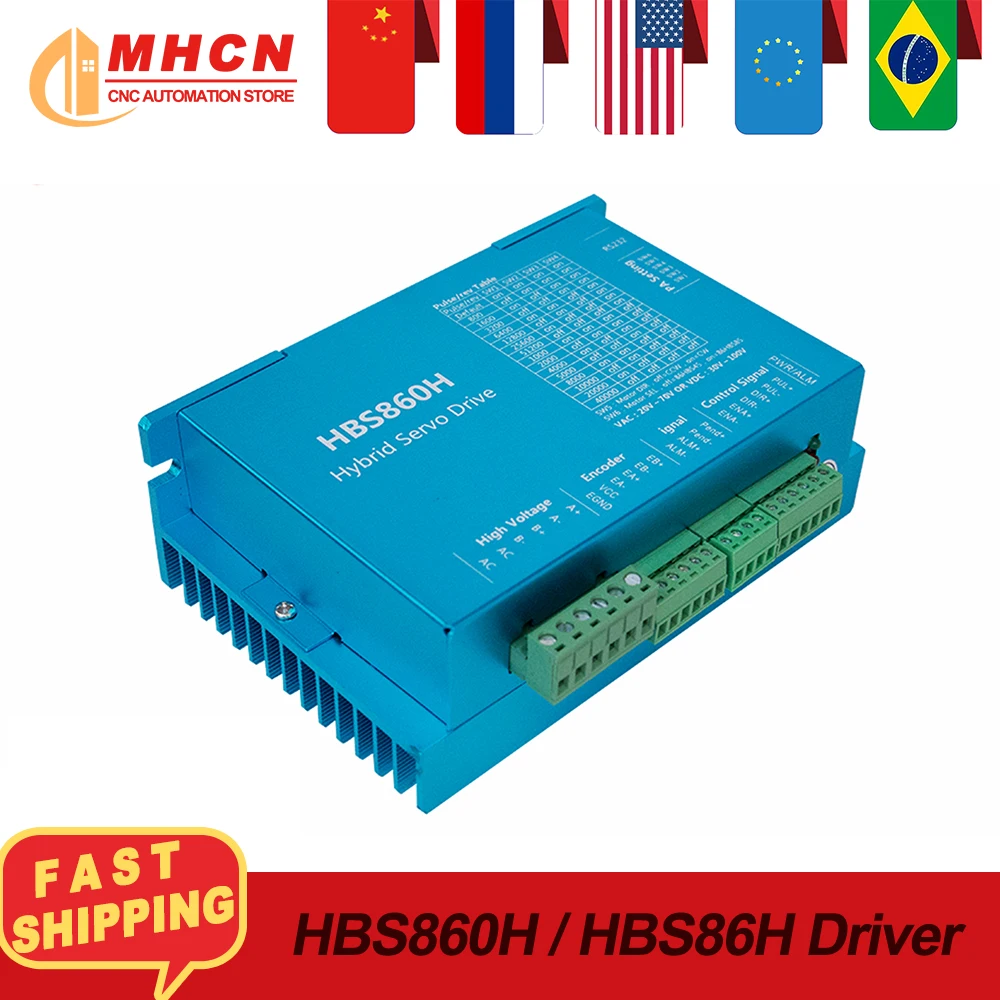 MHCN-RU-EU-warehouse-HBS860H-HBS86H-Hydrid-Servo-Motor-Driver-AC-20-80V ...