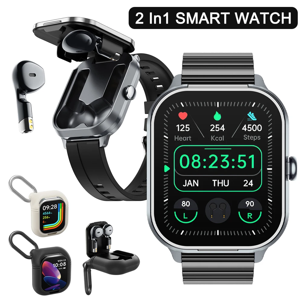 Tws-smartwatch-2-em-1-sem-fio-bluetooth-fone-de-ouvido-toque-em-tela ...