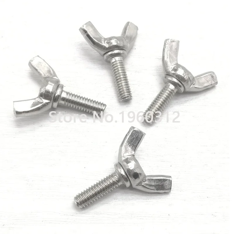Tornillos de mariposa de acero inoxidable DIN316, Perno de mariposa de 304 A2 70, tornillo de ...