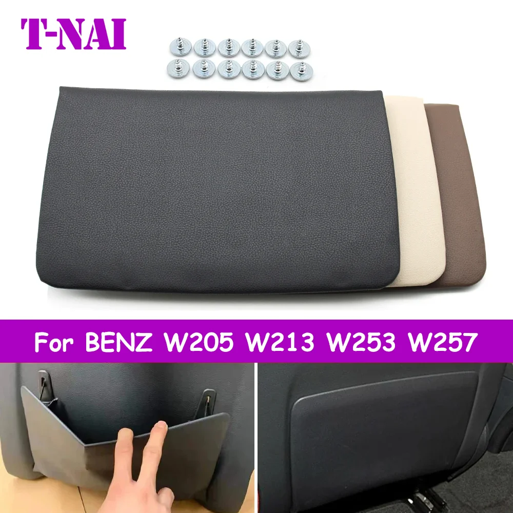 Car-Seat-Back-Panel-Leather-Backrest-Storage-Pocket-Cover-For-Mercedes ...