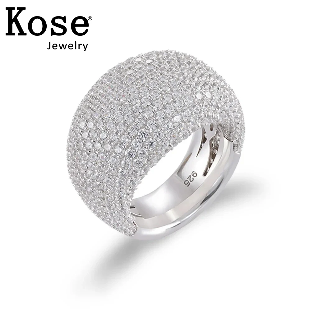 Kose 100% 925 Sterling Silver Finger Rings for Women Men Different Size ...