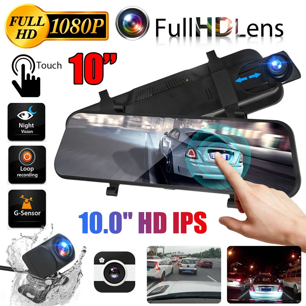 Mirror-Camera-for-Car-Touch-Screen-Video-Recorder-Rearview-mirror-Dash ...