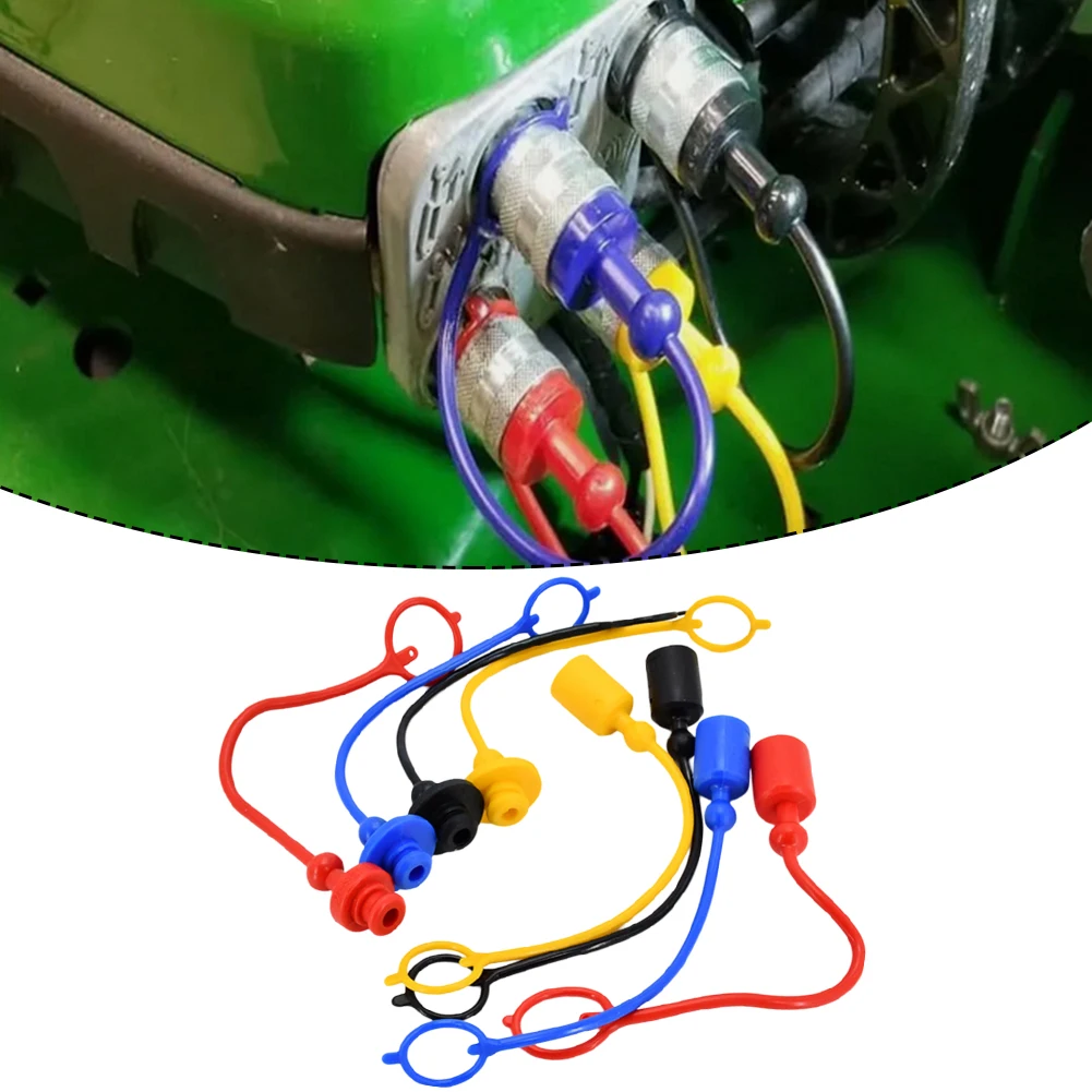 4-Pairs-Hydraulic-Quick-Coupler-Male-Dust-Cap-And-Female-Plug-Cover-PVC ...