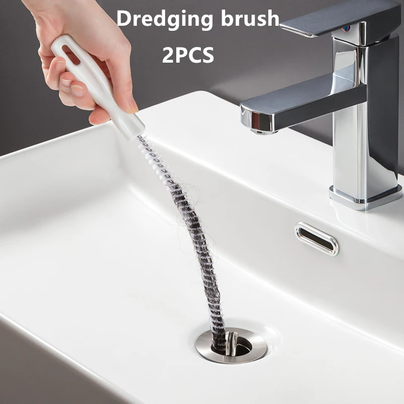 Pipe Dredging Brush Bathroom Hair Sewer Sink Cleaning Brush Drain ...