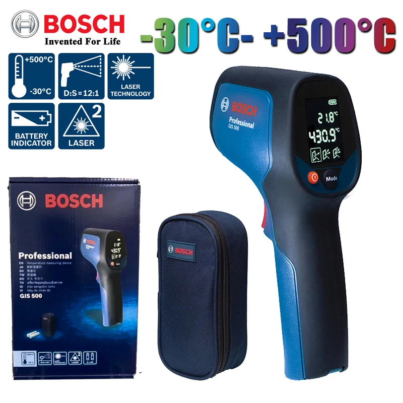 Bosch Thermo Detector GIS 500 Instant Display Digital Infrared Laser ...