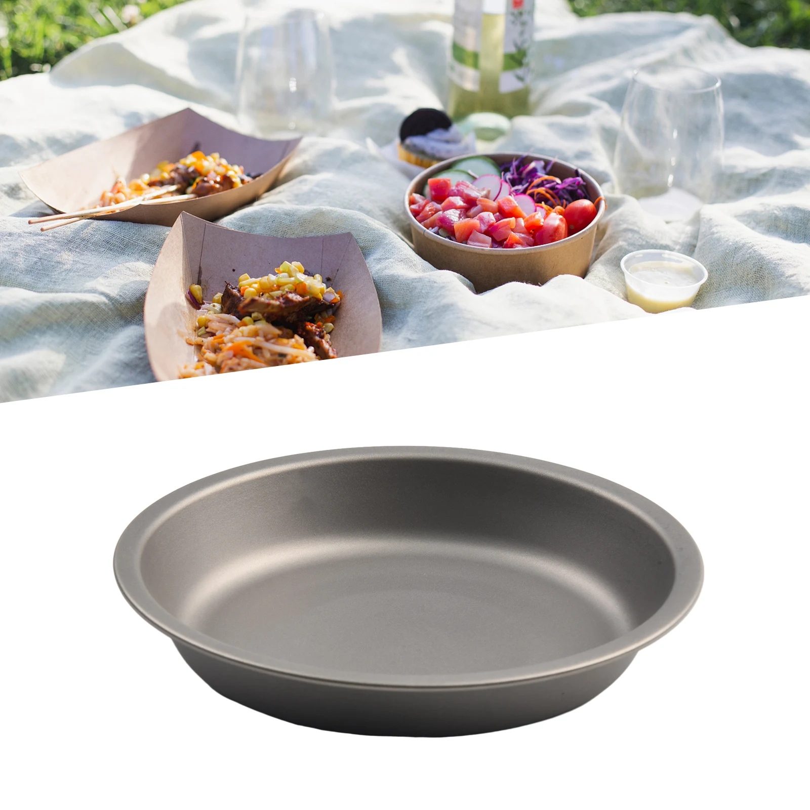 1pcs-Outdoor-Camping-Plate-Titanium-Dish-Plate-Lightweight-And-Durable ...