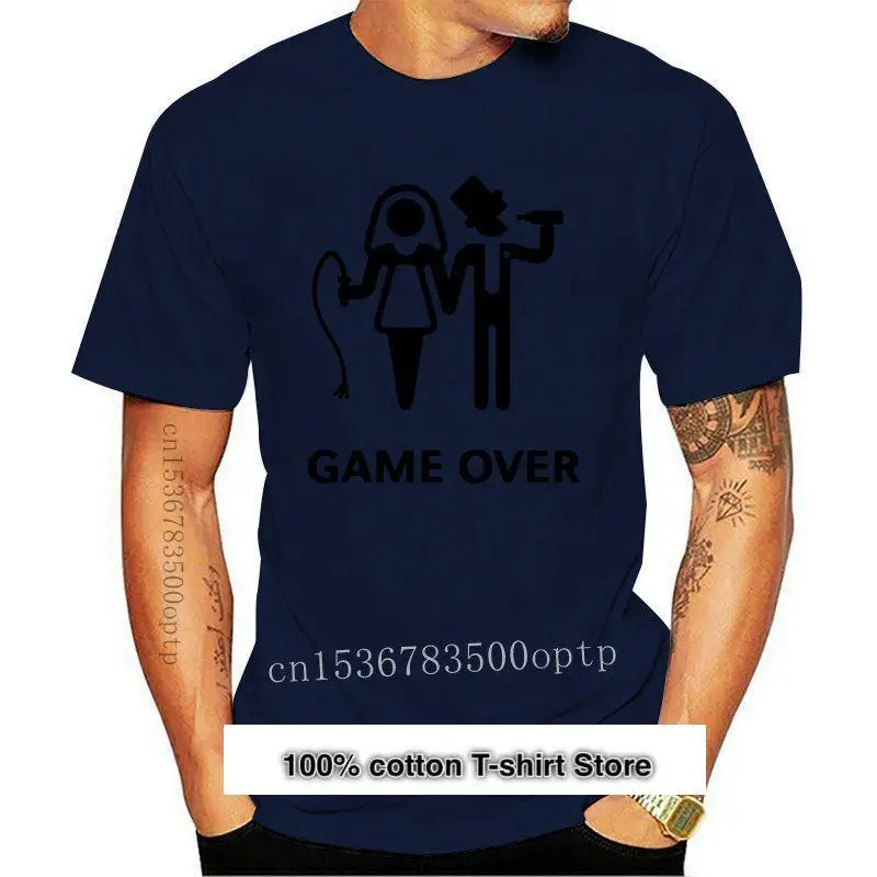 Camisa de GAME OVER para hombre, de diseño para novia y novio divertida ...