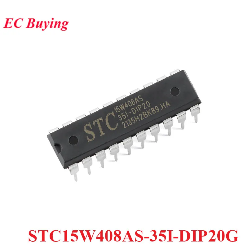 STC15W408AS-STC15W408AS-35I-DIP20G-STC-15W408AS-DIP-20-1T-8051-Microcontroller-MCU-IC-Controller ...