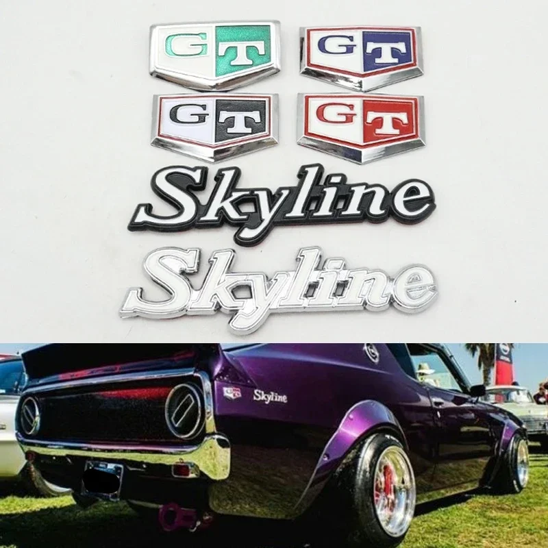 Car-Rear-Logo-Emblem-Side-Fender-Nameplate-Bedge-Decal-For-Skyline-GT ...