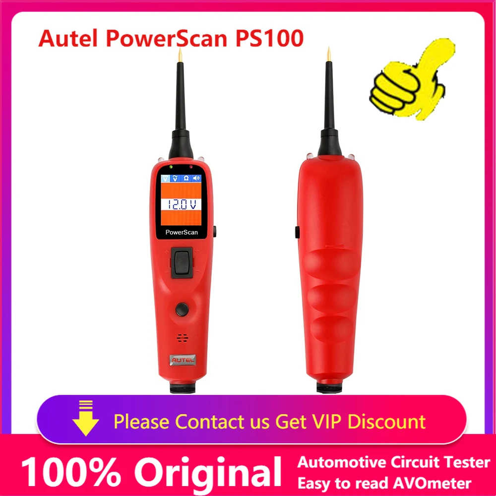 Autel probador de circuito eléctrico PowerScan PS100 OBDII, herramienta ...