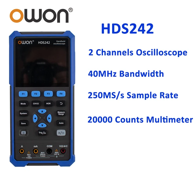 OWON HDS242 HDS272 2CH Handheld Digital Oscilloscope Portable Multimeter True RMS 40MHz/70MHz ...