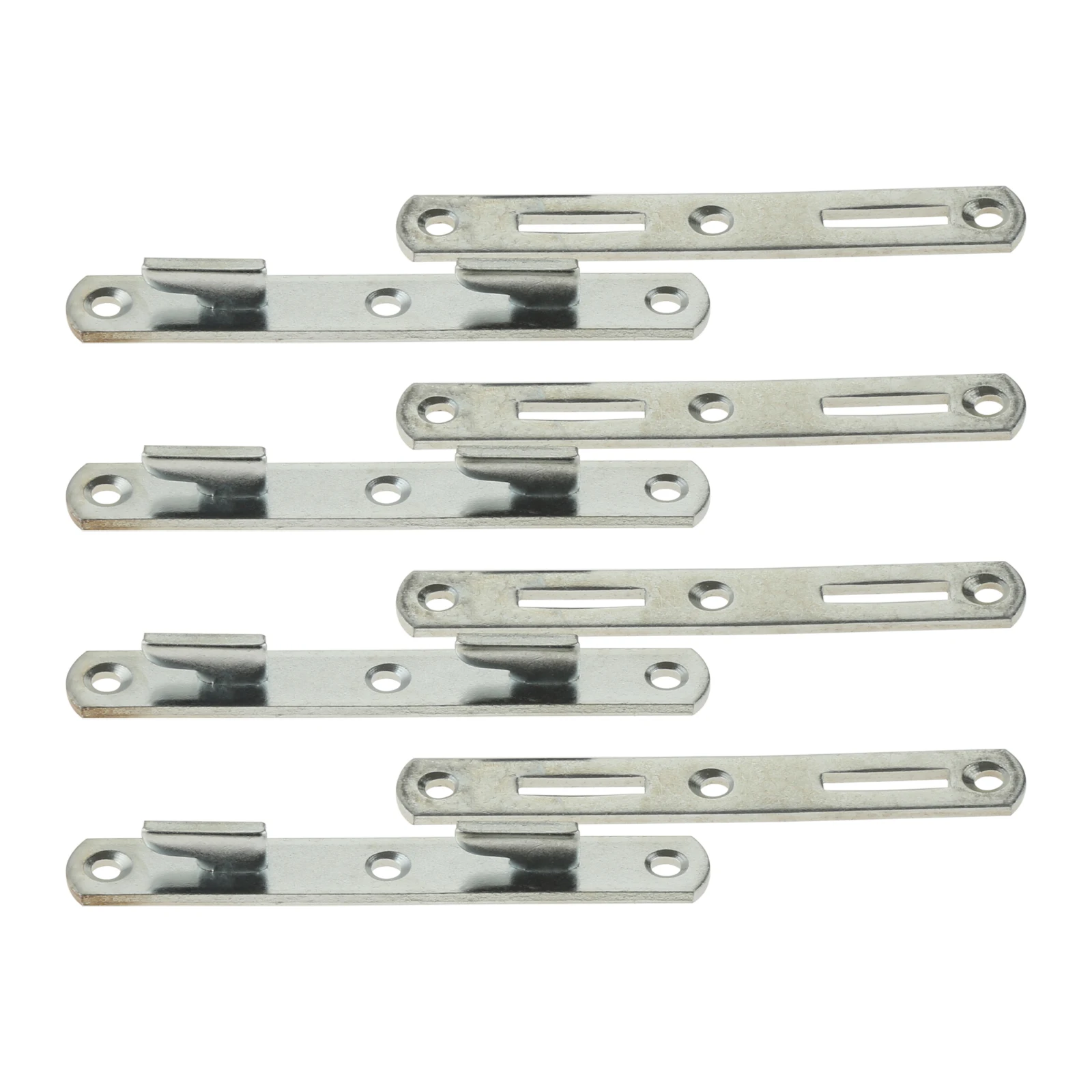 4 Sets 125mm Bed Hinge Bed Rail Bracket Bed Rail Fittings Hook Plate ...