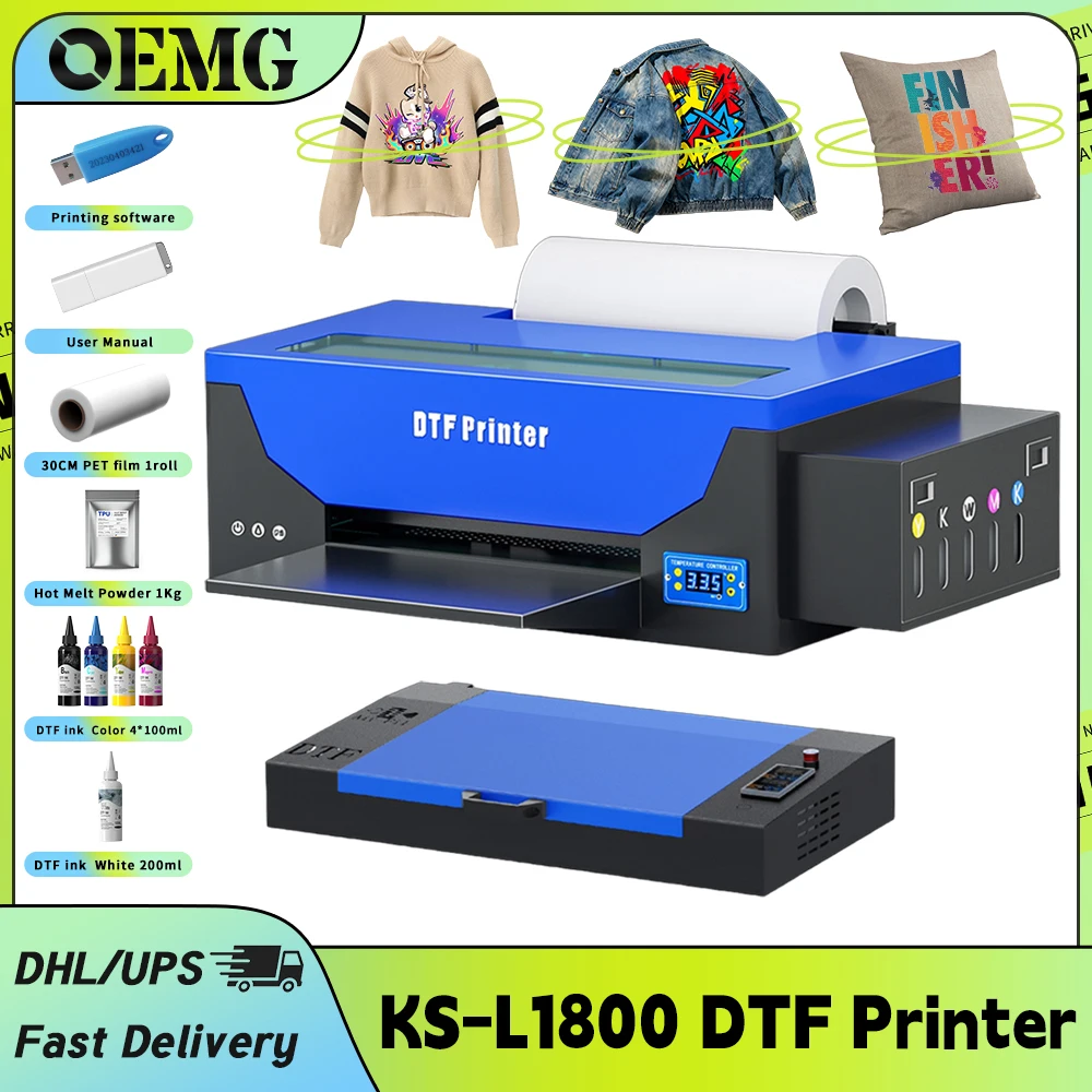 DTF Printer A3 Roll L1800 Transfer Printing Machine,High-Speed Print ...
