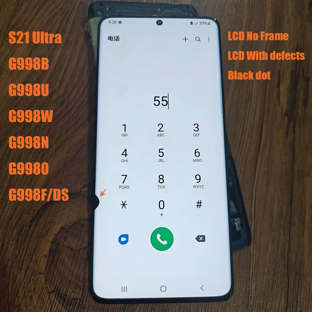 Super AMOLED LCD For Samsung Galaxy S21 Ultra 5G Lcd G998 G998U G998F ...