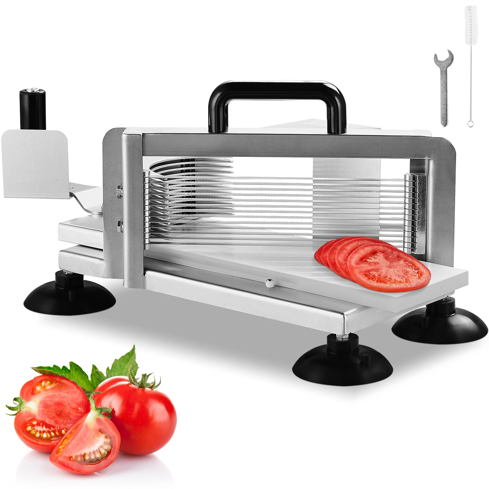 SucceBuy Tomato Slicer 3/16 inch Tomato Cutter Slicer Stainless Steel ...