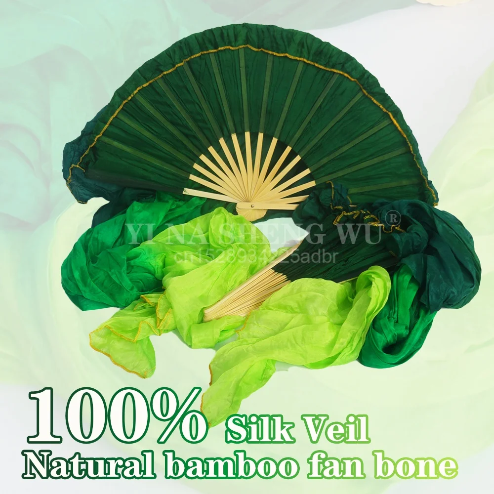 100% Real Silk Belly Dance Fans Kids Women Party Stage Performance ...