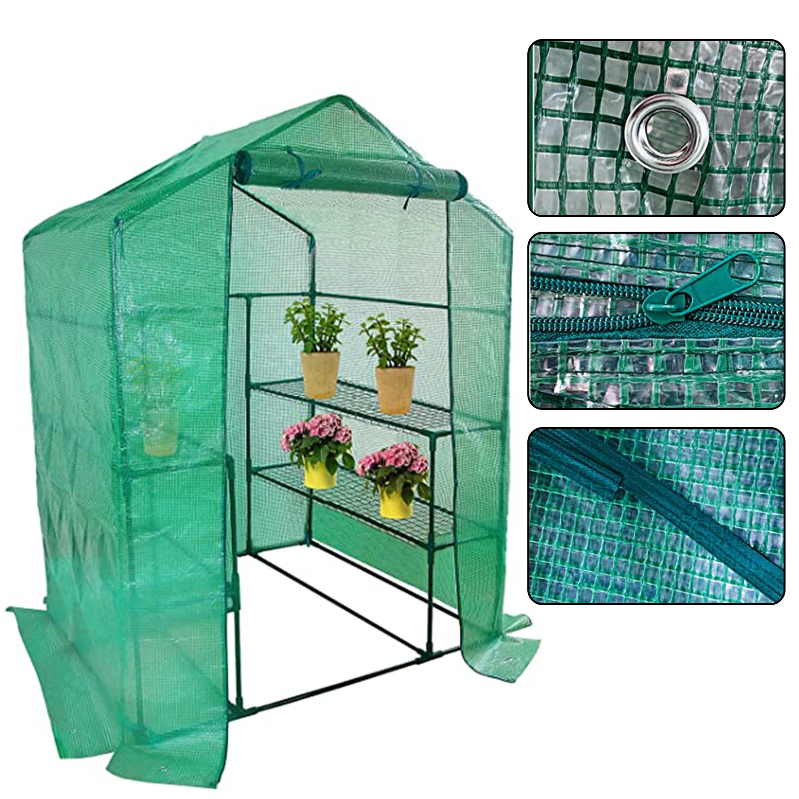 143x73x195cm-Plant-Greenhouse-Cover-PVC-Garden-Outdoor-Plants-Grow ...