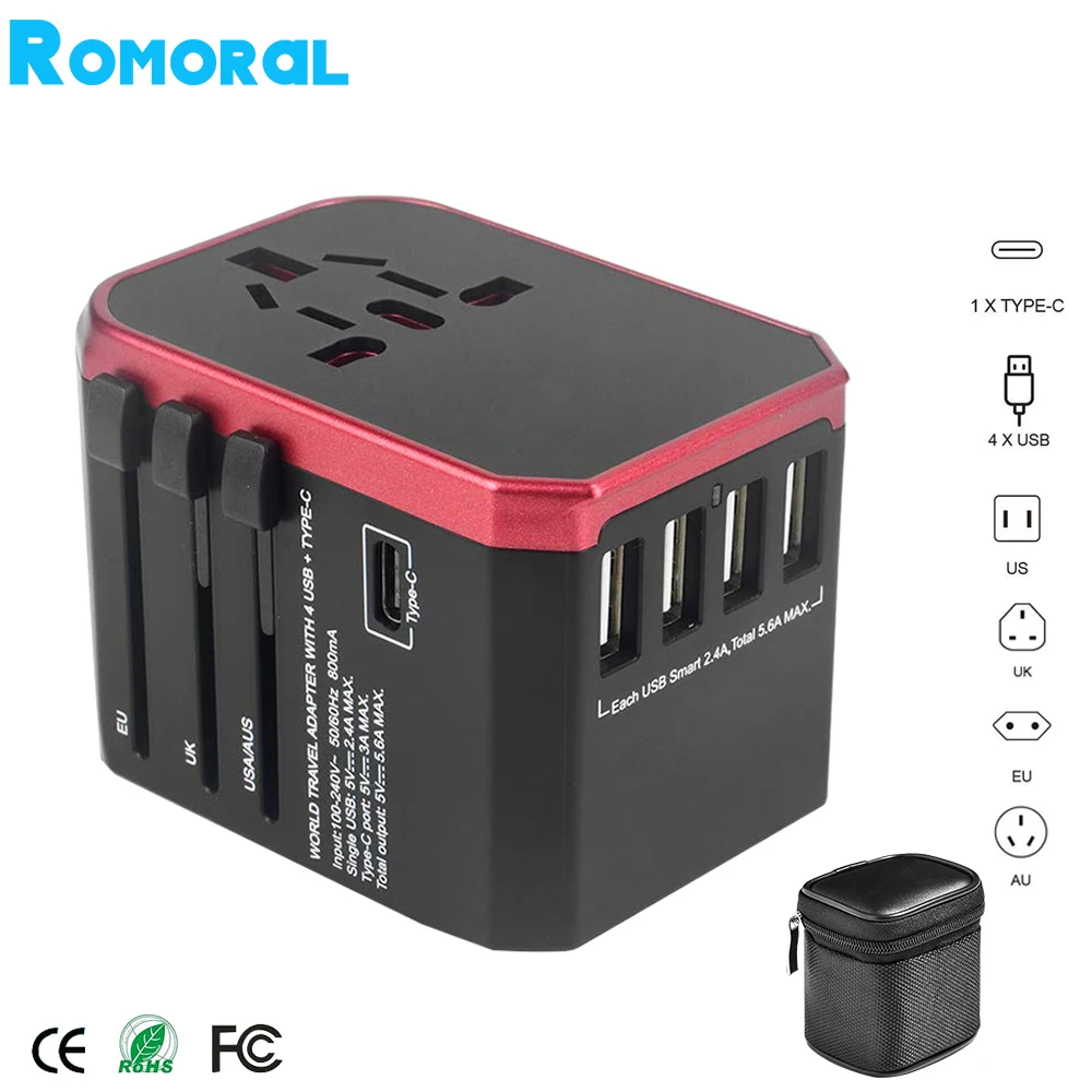Universal-Travel-Adapter-All-in-one-Travel-Charger-with-USB-Ports-and-1 ...