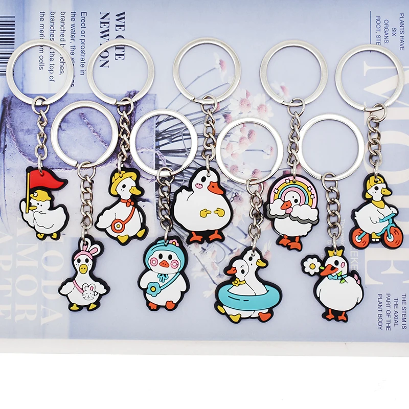 1PCS-PVC-Cute-Duck-Keychain-Cute-Duck-Key-Rings-Cute-Duck-Key-Holders ...