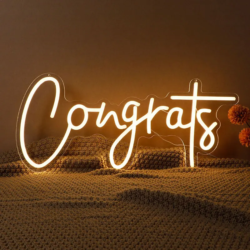 Congrats-Neon-Led-Sign-Usb-Powered-Acrylic-Wall-Bar-Party-Office ...
