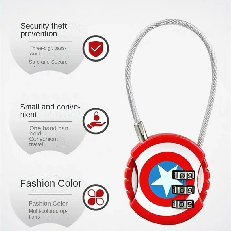 Metal-Wire-Rope-Lock-Travel-Luggage-Bag-Combination-Lock-Mini-Small ...