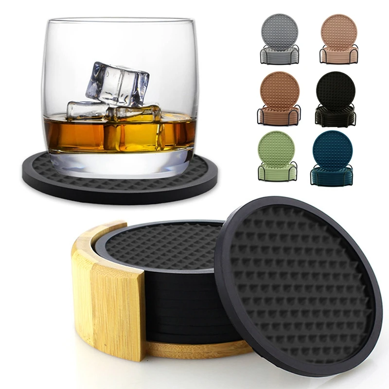 6Pcs-10cm-Silicone-Coasters-Round-Heat-Resistant-Rubber-Tea-Cup-Mat ...
