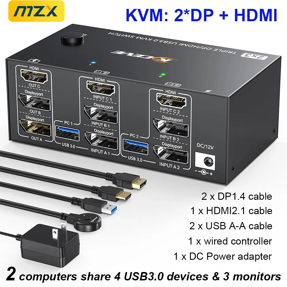 Station-d-accueil-KVM-Switch-3-moniteurs-r-partiteur-de-concentrateur ...