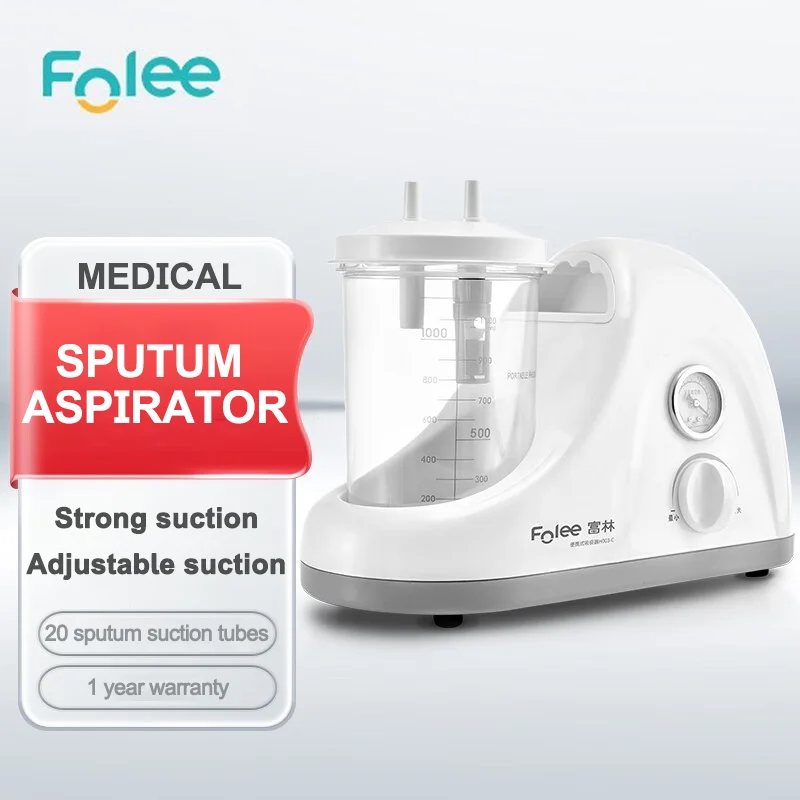 FOLEE Aspirador de flemas eléctrico médico portátil de 220V para uso ...